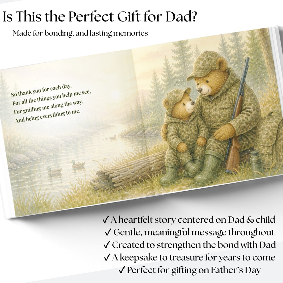 Personalized Hunting Dad Book, Fathers Day Gift From Kids, Custom Outd ...
